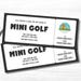 Custom Mini Golf Ticket Template, Editable Round of Mini Golf Coupon ...