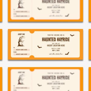 Editable Haunted Hayride Coupon, Custom Haunted Hayride Ticket Template ...