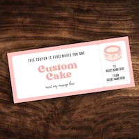 Editable Gift Certificate for Cakes and Bakery Shop | Canva Template ...