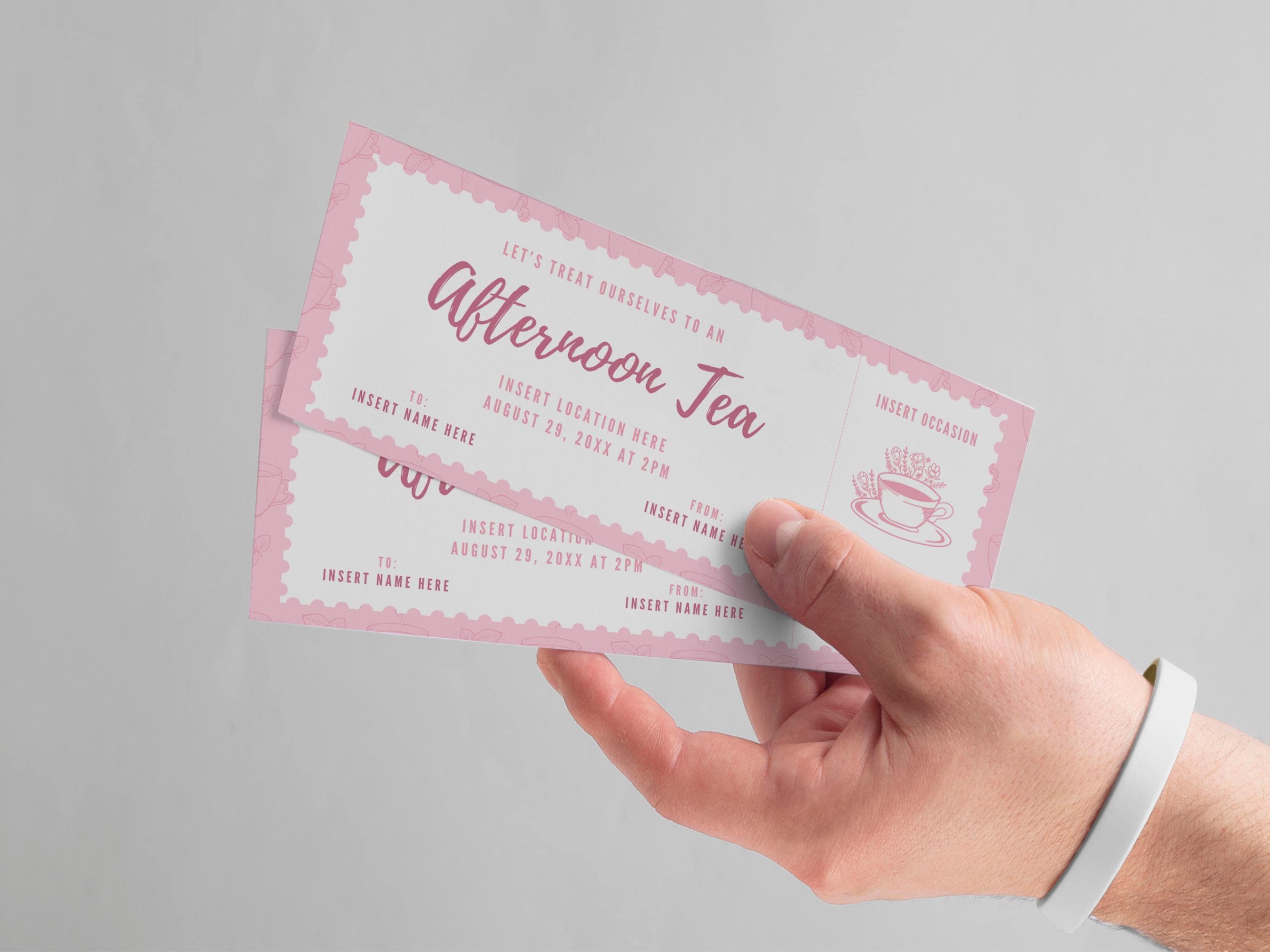 Editable Afternoon Tea Ticket Template, Custom Afternoon Tea Party ...