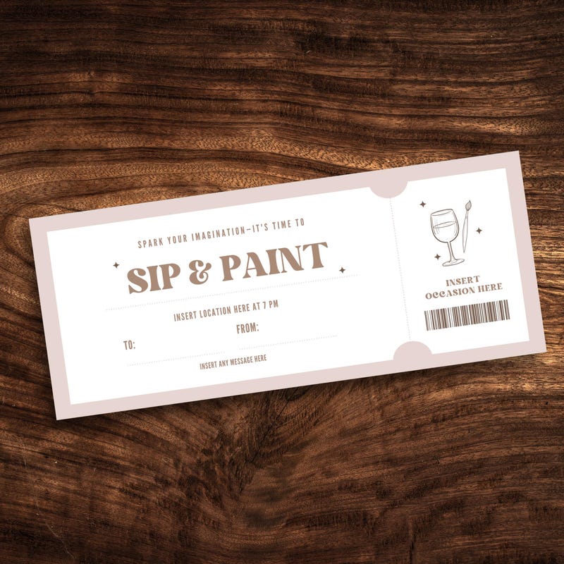 Paint and Sip Printable - Etsy