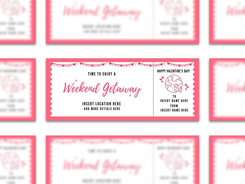 Editable Weekend Getaway Coupon Template, Custom Hotel Staycation ...