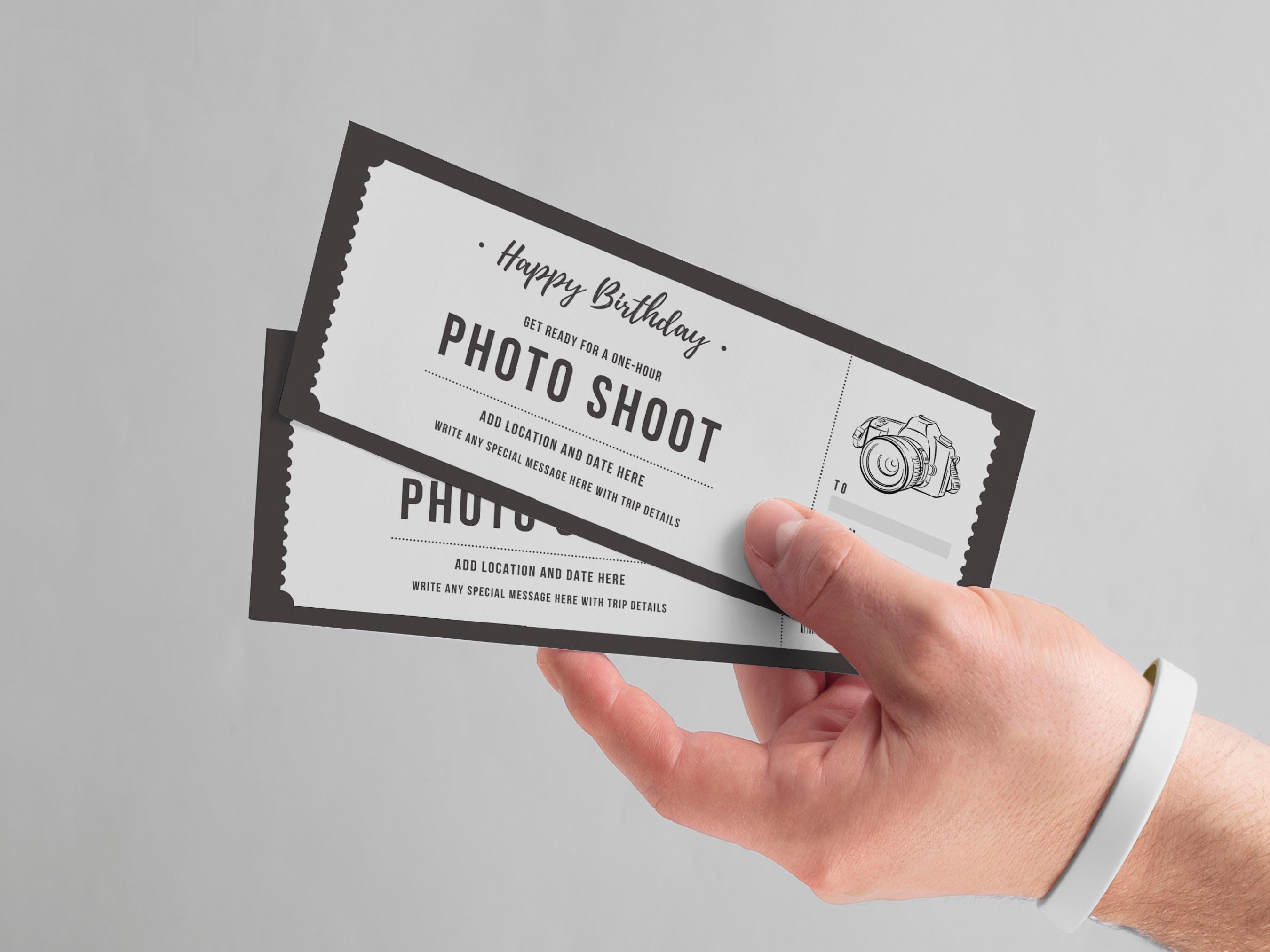 Editable Photo Shoot Coupon, Custom Photo Session Gift Certificate ...