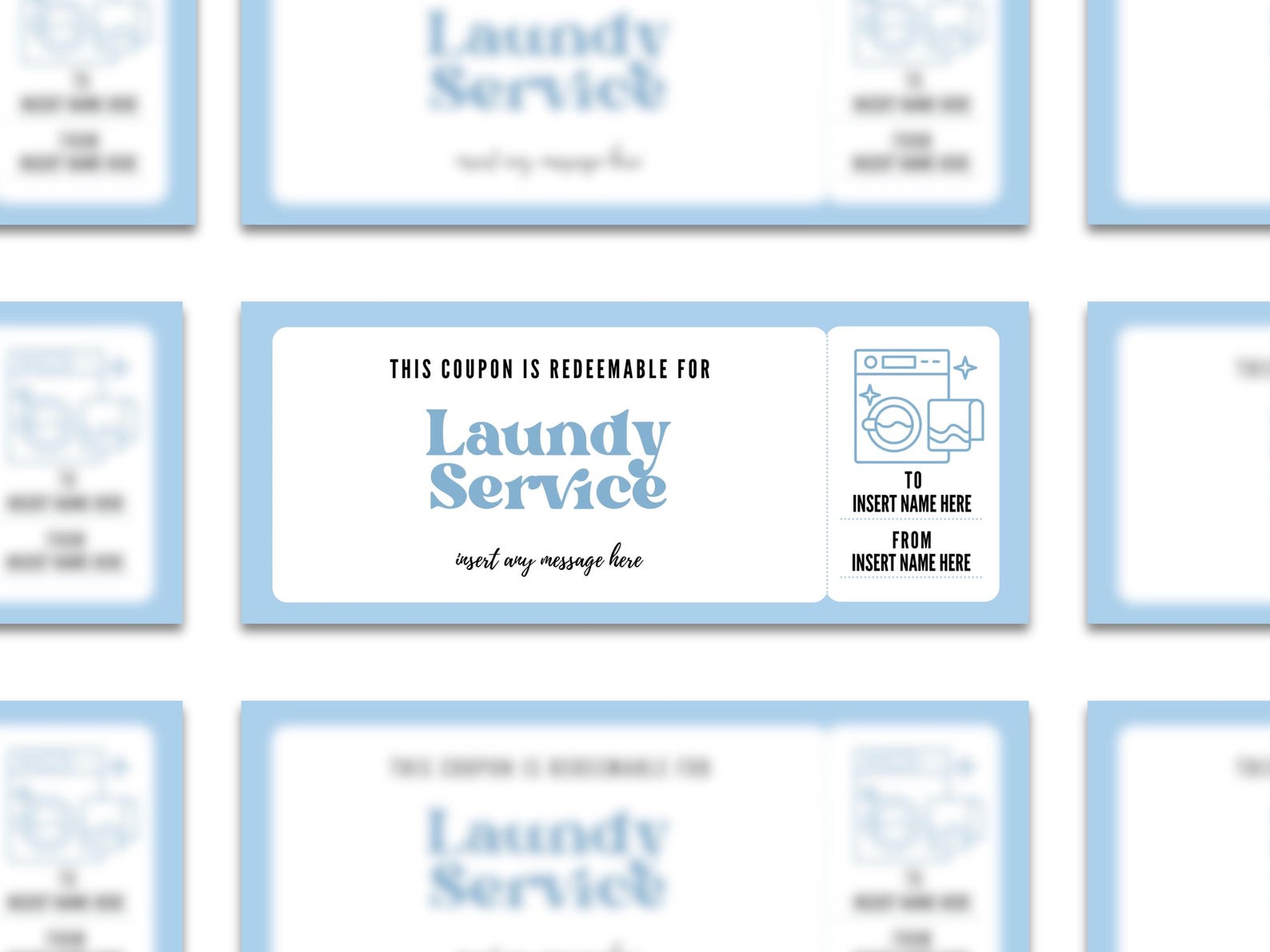 Editable Laundry Service Coupon, Custom Laundry Cleaning Service Gift ...