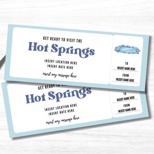 Editable Hot Springs Coupon, Printable Hot Springs Spa Ticket Voucher ...