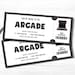 Custom Arcade Ticket Template, Editable Arcade Coupon, Surprise Video ...