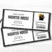 Editable Haunted House Coupon, Custom Haunted House Ticket Template ...