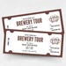Printable Brewery Tour Coupon Template, Editable Brewery Ticket ...
