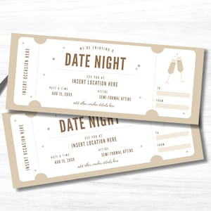 Custom Date Night Coupon, Printable Surprise Date Night Voucher ...