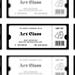 Printable Art Class Coupon, Editable Craft Class Ticket Template ...