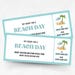 Editable Beach Day Ticket Template, Printable Beach Day Coupon ...