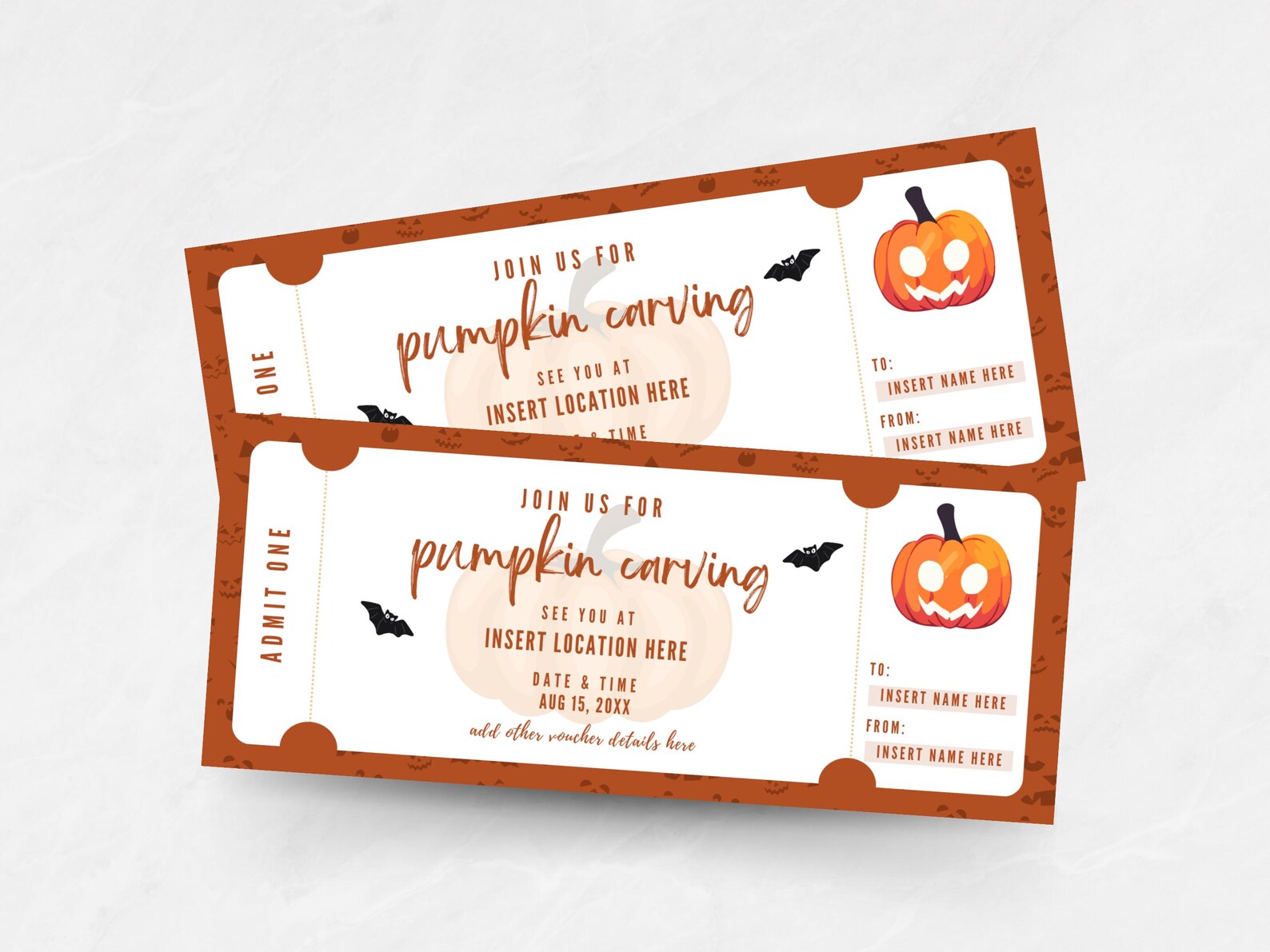 Editable Pumpkin Carving Coupon, Custom Halloween Pumpkin Carving ...