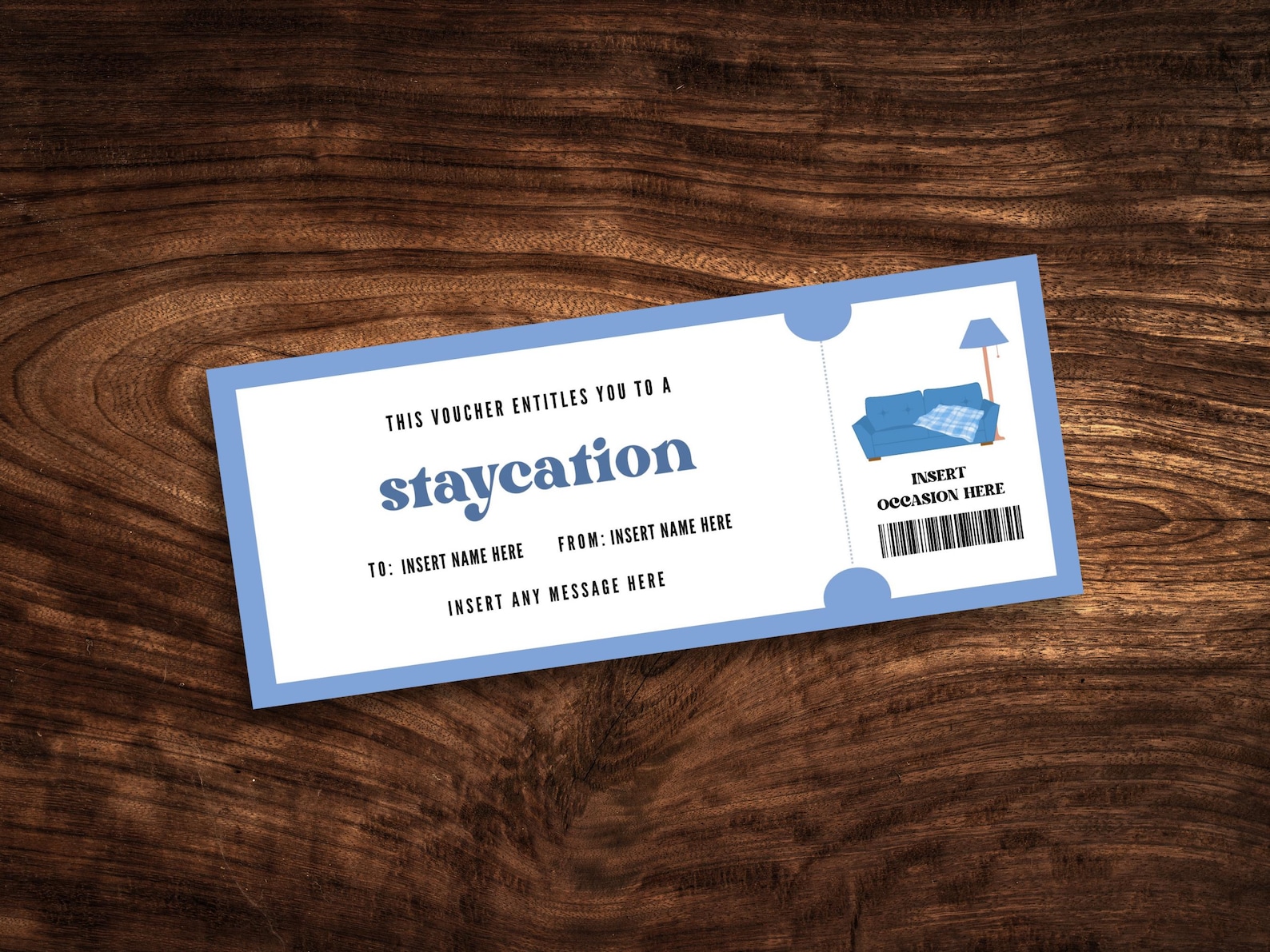 Editable Staycation Coupon Template, Custom Surprise Hotel Staycation ...