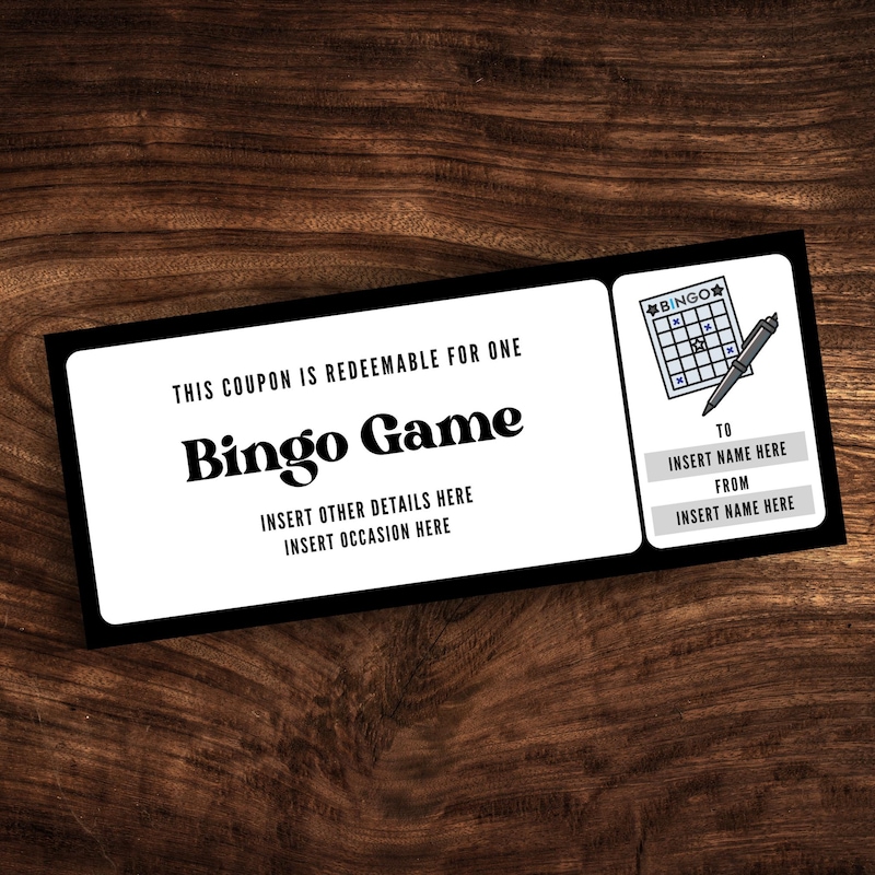 Bingo Certificate Template - Etsy