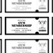 Editable Gym Membership Coupon, Custom Fitness Club Membership Ticket ...