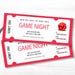 Editable Game Night Coupon, Custom Family Game Night Ticket Template ...