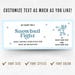 Editable Snowball Fight Ticket Template, Custom Snowball Fight Coupon ...