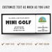 Custom Mini Golf Ticket Template, Editable Round of Mini Golf Coupon ...