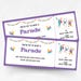 Custom Parade Ticket Template, Editable Parade Coupon, Surprise Parade ...