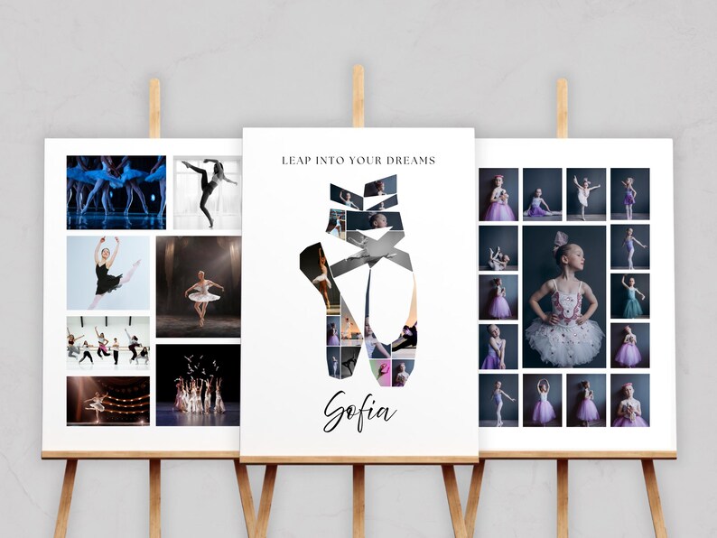 Editable Dance Photo Collage Template, Custom Dancer Photo Collage Gift ...