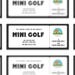 Custom Mini Golf Ticket Template, Editable Round of Mini Golf Coupon ...