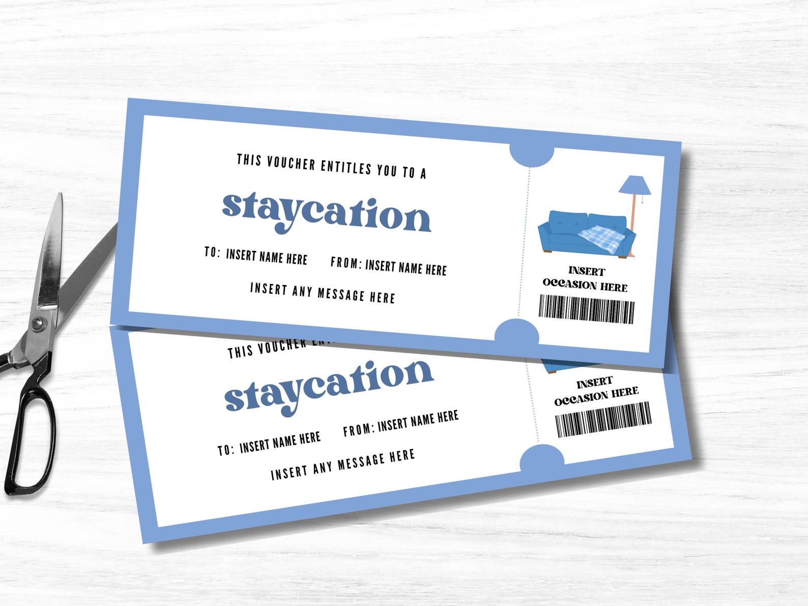 Editable Staycation Coupon Template, Custom Surprise Hotel Staycation ...