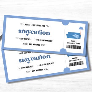 Editable Staycation Coupon Template, Custom Surprise Hotel Staycation ...
