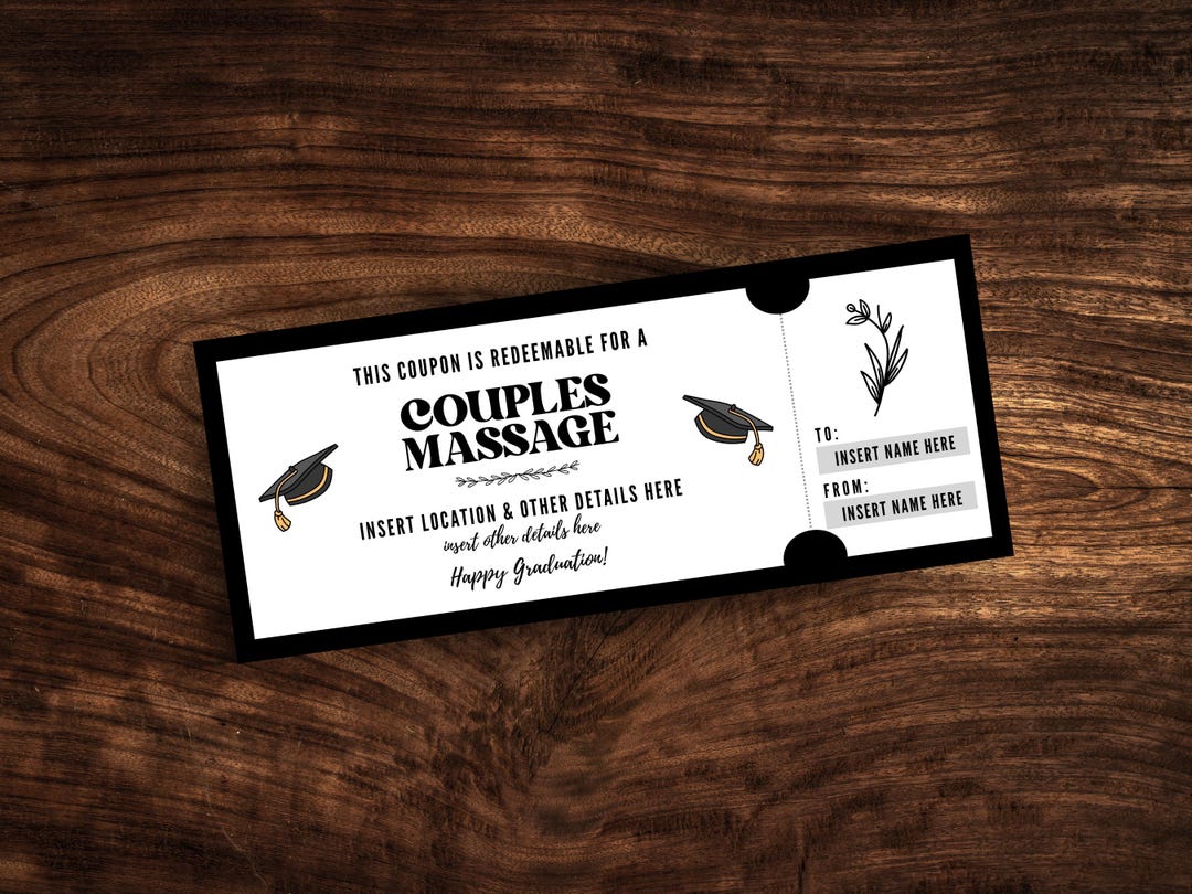 Editable Couples Massage Gift Certificate Template, Printable Couples ...