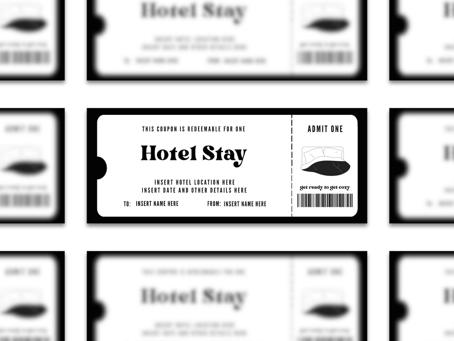 Editable Hotel Stay Coupon Template, Custom Surprise Hotel Gift Voucher ...