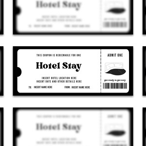 Editable Hotel Stay Coupon Template, Custom Surprise Hotel Gift Voucher ...