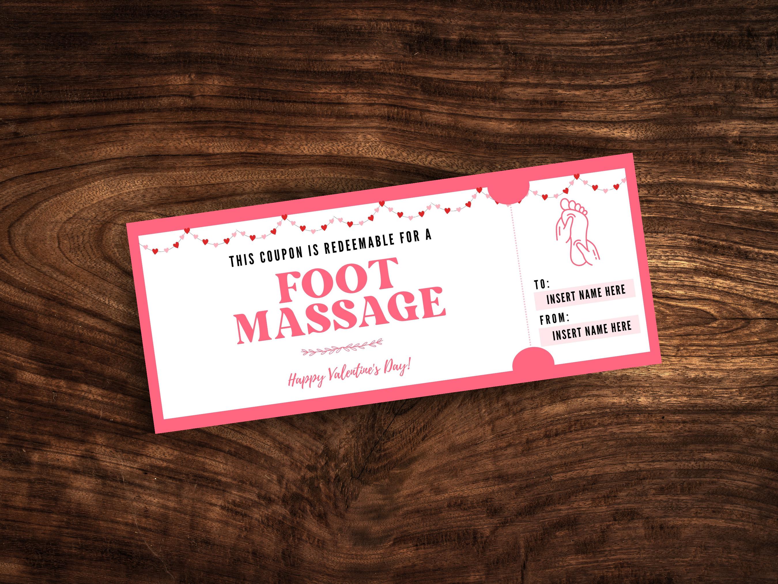 Editable Foot Massage Gift Certificate Template, Printable Foot Massage ...
