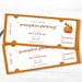 Editable Pumpkin Picking Coupon, Custom Pumpkin Patch Ticket Template ...