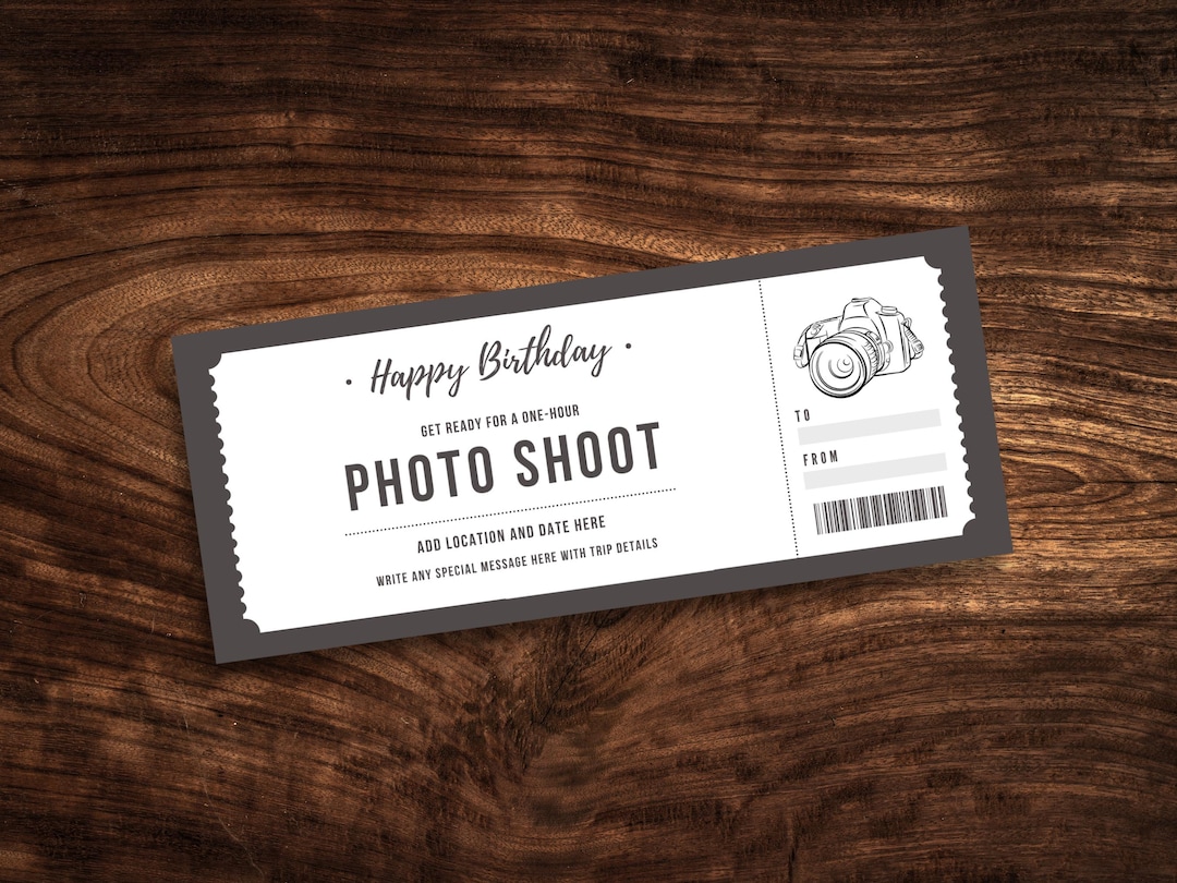 Editable Photo Shoot Coupon, Custom Photo Session Gift Certificate ...