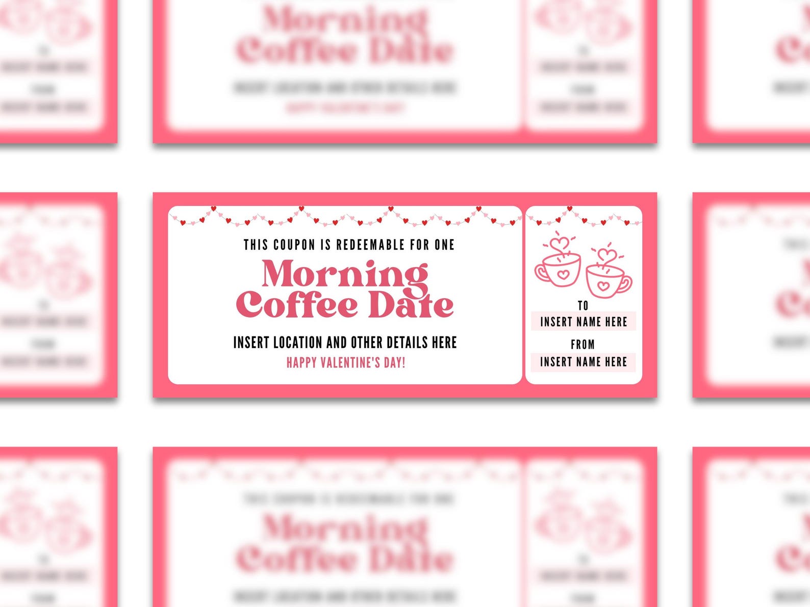 Custom Morning Coffee Date Coupon, Printable Valentine's Day Coffee ...