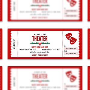 Custom Theater Ticket Template, Printable Play Show Ticket Coupon ...