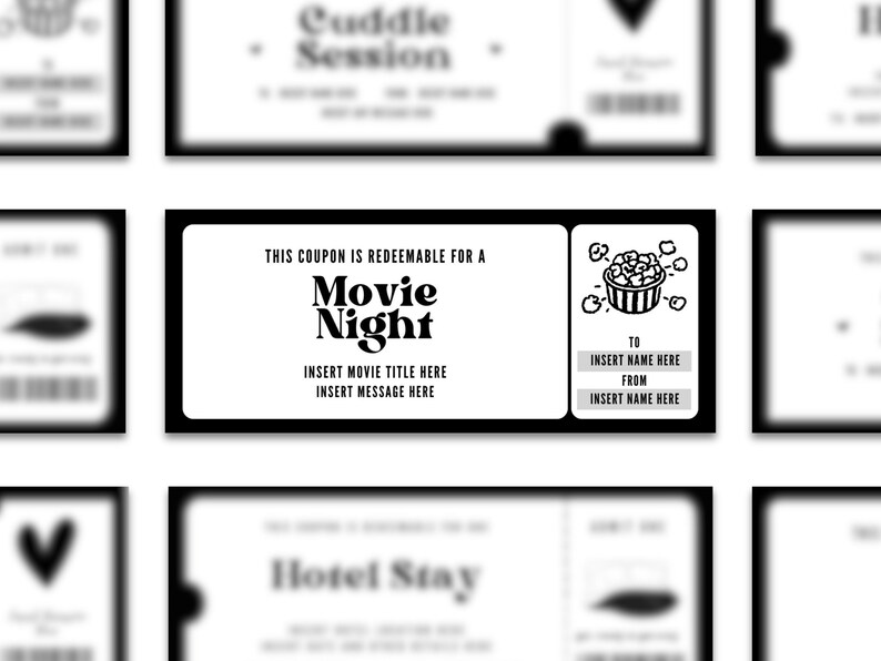 Editable Staycation Coupon Bundle, Printable Hotel Stay Coupon ...