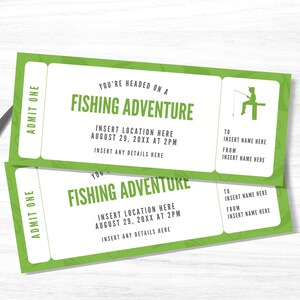 Editable Fishing Trip Gift Certificate, Custom Fishing Adventure Coupon ...