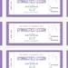 Editable Gymnastics Lesson Coupon, Custom Gymnastics Lessons Ticket ...