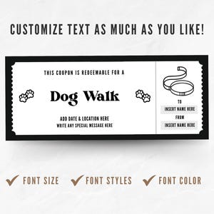 Editable Dog Care Coupon Template Bundle, Custom Dog Sitting Coupon ...