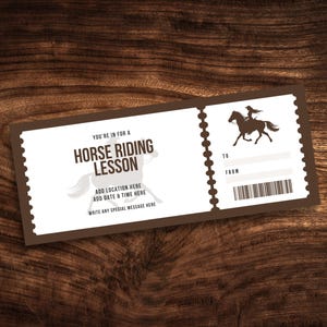Editable Horse Riding Lesson Coupon Template, Printable Horseback ...