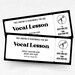 Editable Vocal Lesson Coupon, Custom Singing Class Ticket Template ...