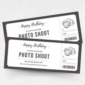 Editable Photo Shoot Coupon, Custom Photo Session Gift Certificate ...