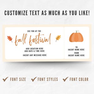 Editable Fall Festival Ticket Template, Custom Harvest Festival Coupon ...