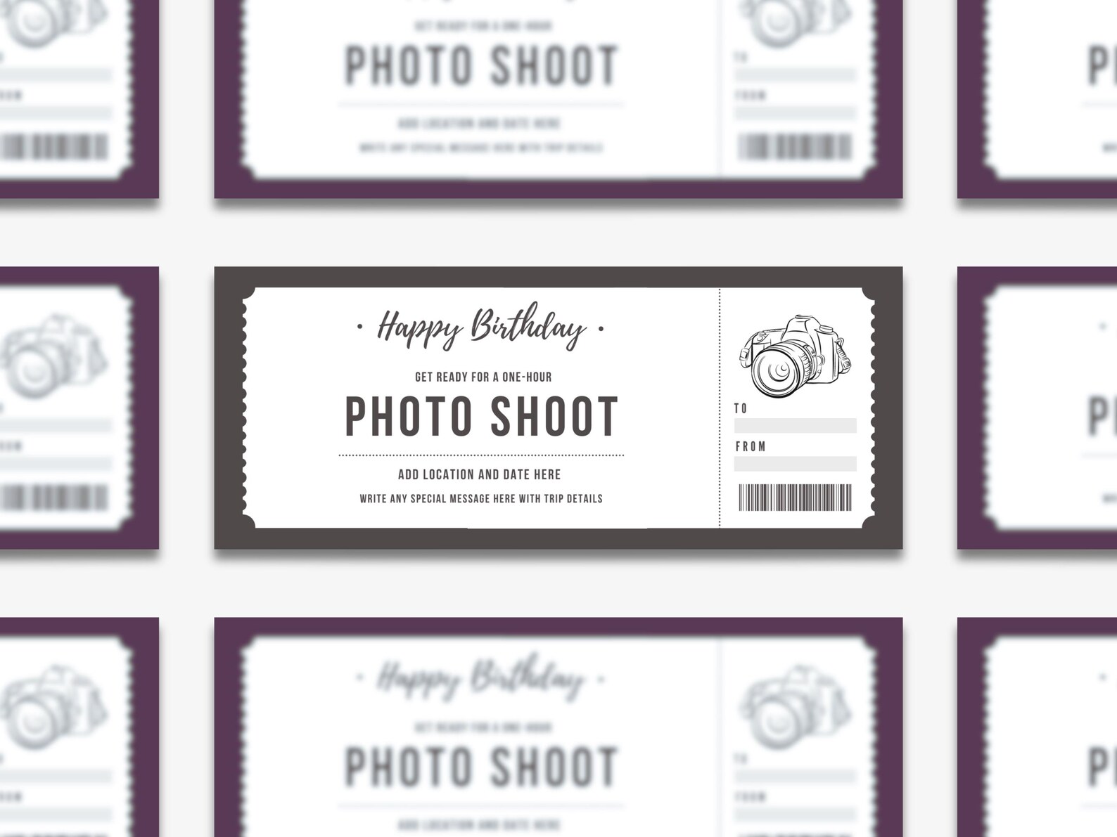 Editable Photo Shoot Coupon, Custom Photo Session Gift Certificate ...
