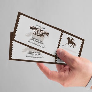 Editable Horse Riding Lesson Coupon Template, Printable Horseback ...