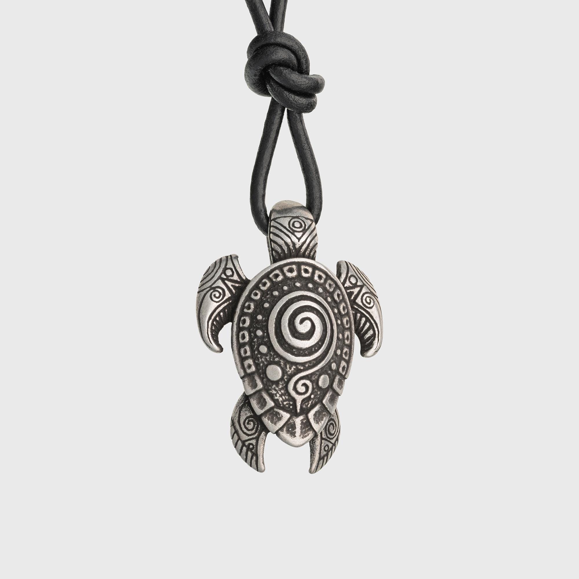 Maori Style Necklace Sea Turtle - Polynesian Pendant Gift for Men and ...