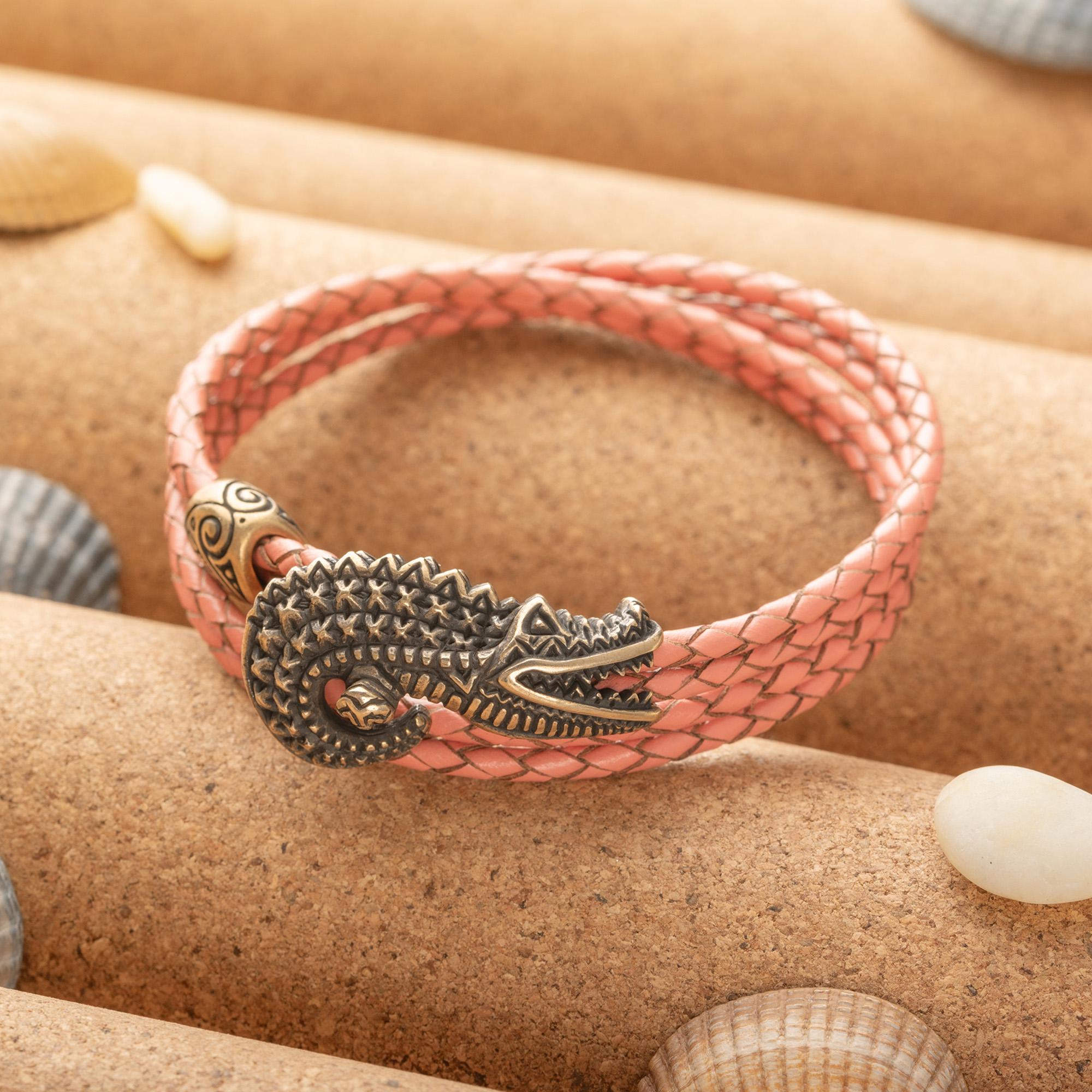 Crocodile leather bracelet store