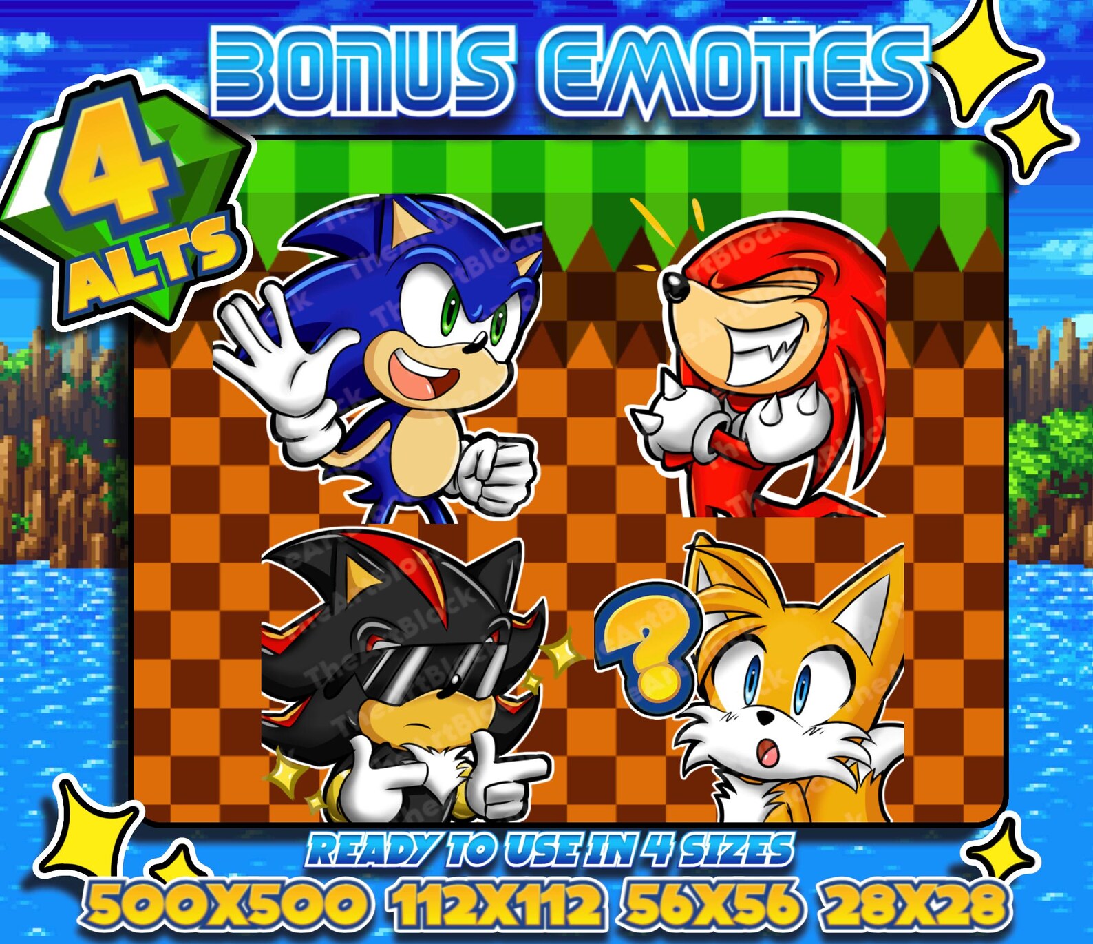 Sonic the Hedgehog Emotes Pack: Twitch/discord Chibi Emotes (digital ...