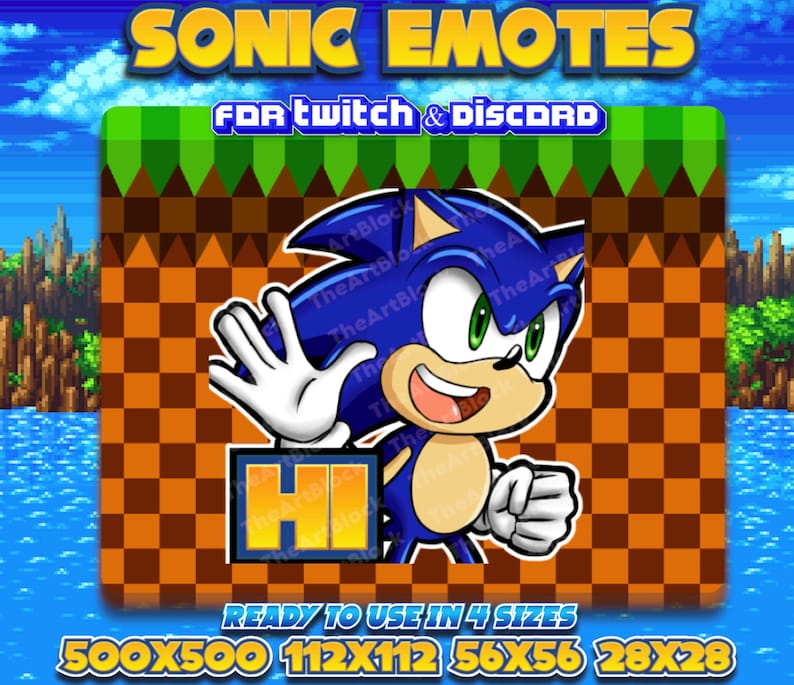 Sonic the Hedgehog Emotes Pack: Twitch/discord Chibi Emotes (digital ...