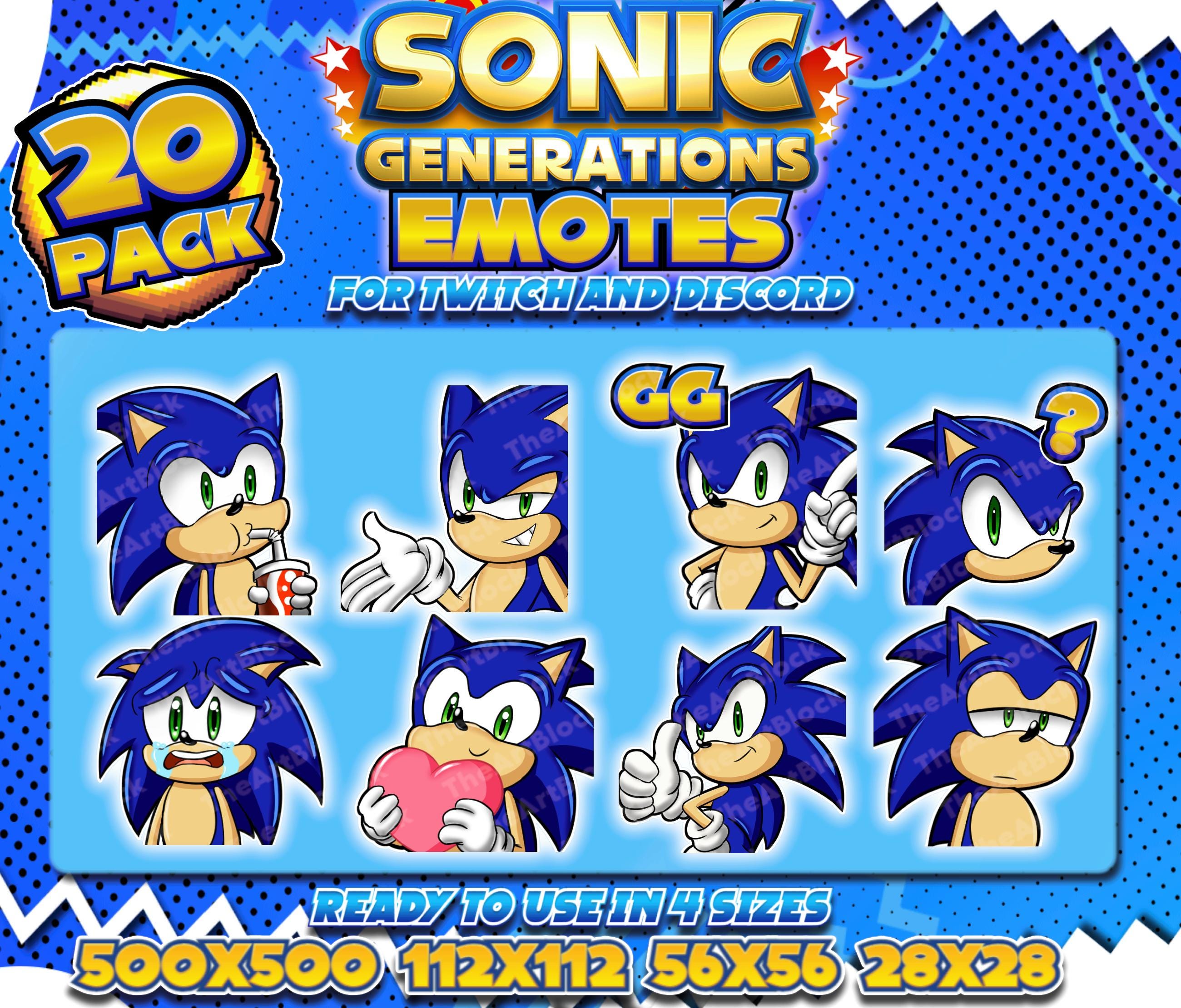 20+ Sonic & Shadow Emote Pack | 4 Animated | 16 Static |twitch/discord ...